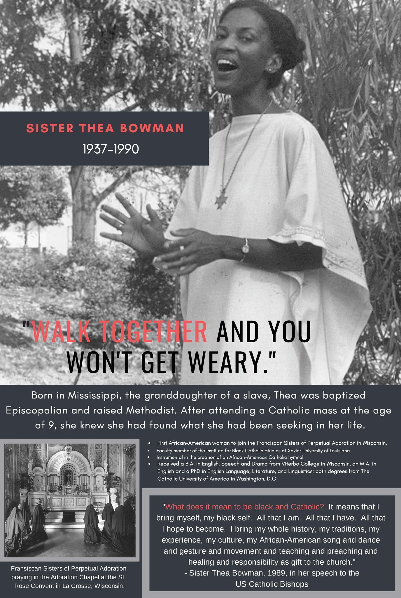 Servant of God Thea Bowman Info Graphic – Black Catholic History Month ...